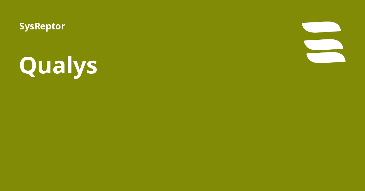 Qualys - SysReptor