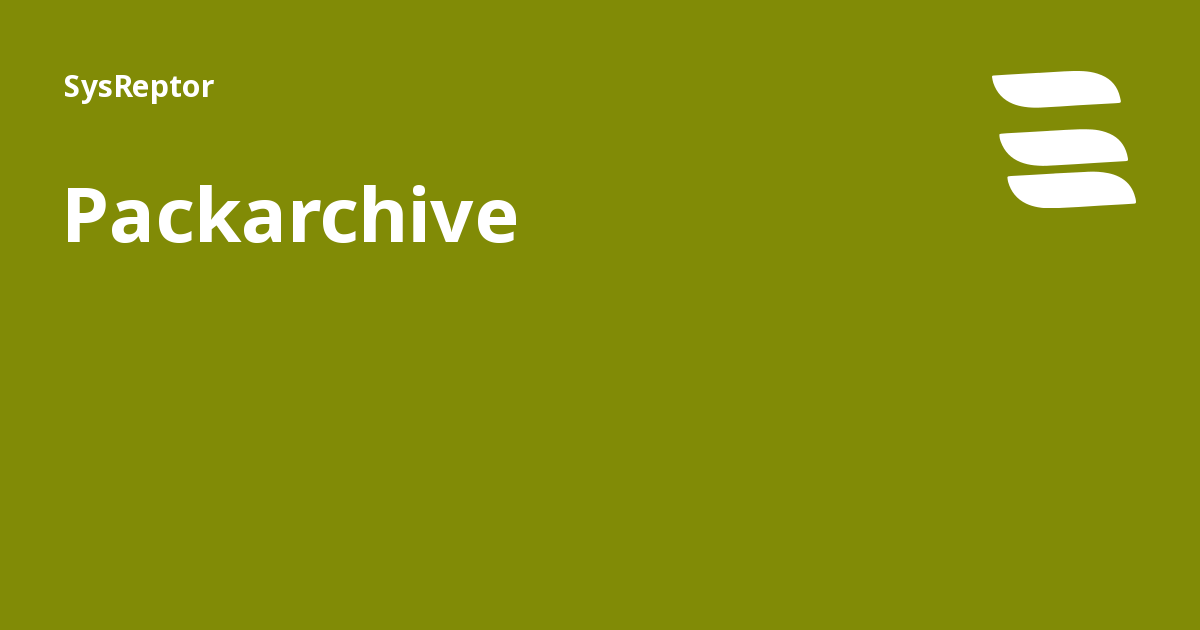 Packarchive - SysReptor
