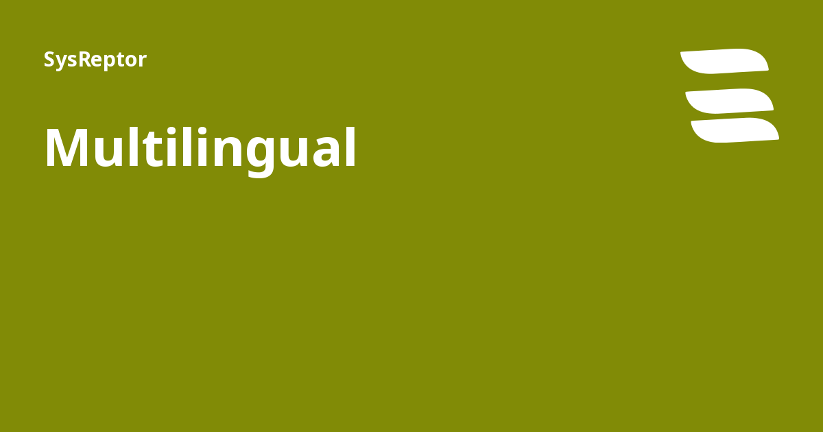Multilingual - SysReptor