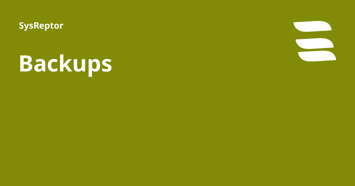 Backups - SysReptor Backups - SysReptor